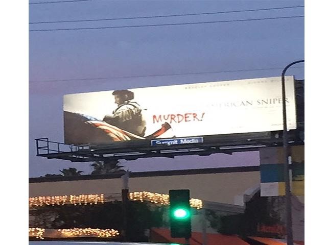 Vandals Spray Paint 'Murder' on 'American Sniper' Billboard
