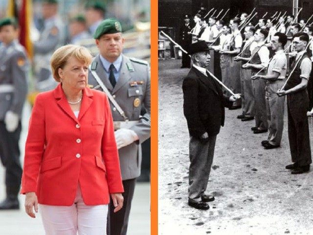 German Army Reduced to Using Broom Handles Instead of Rifles