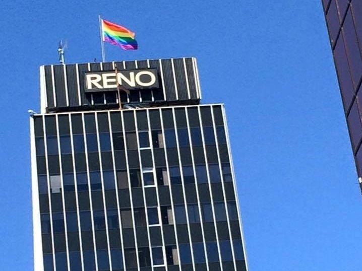 LGBT Rainbow Hate-Flag Replaces American Flag Over Reno City Hall