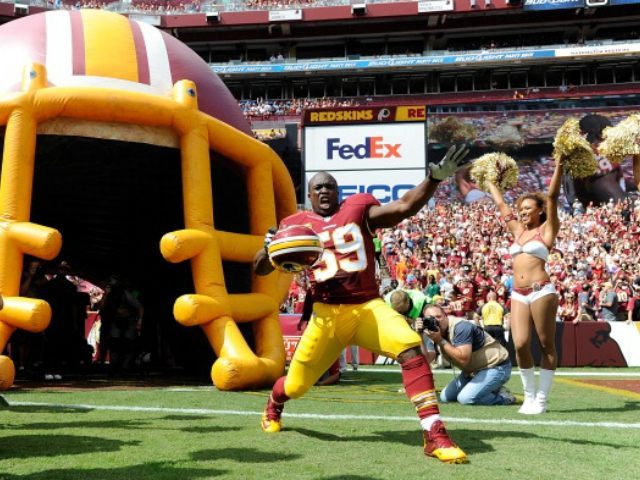 LB London Fletcher Wore Redskins Logo with 'Pride'