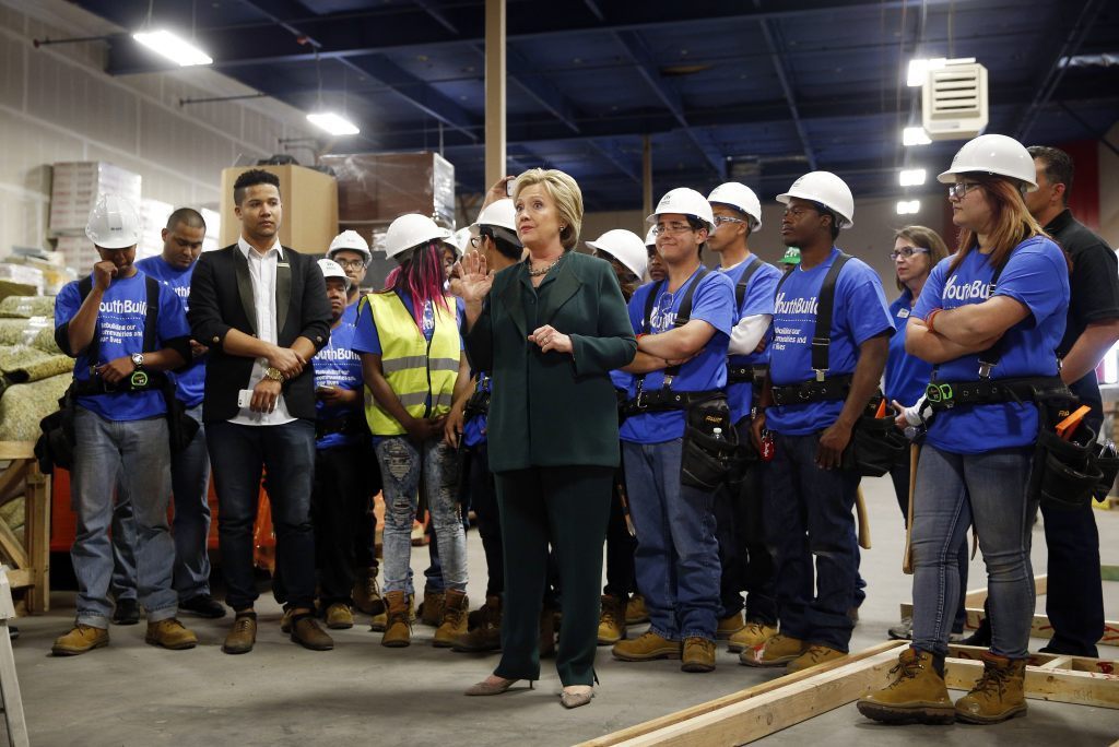 The Latest: Clinton invokes '90s growth to high schoolers - Breitbart