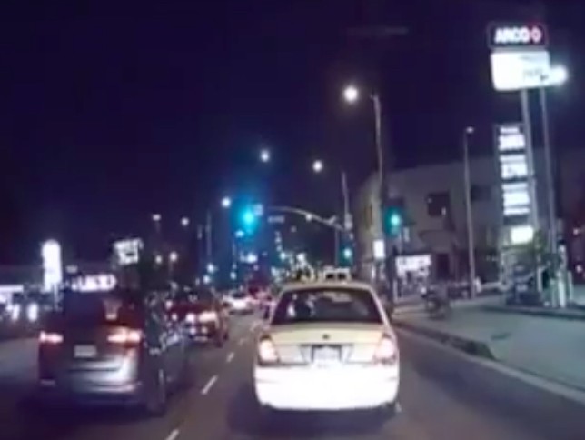 Dash-Cam Captures Fireball over Southern California
