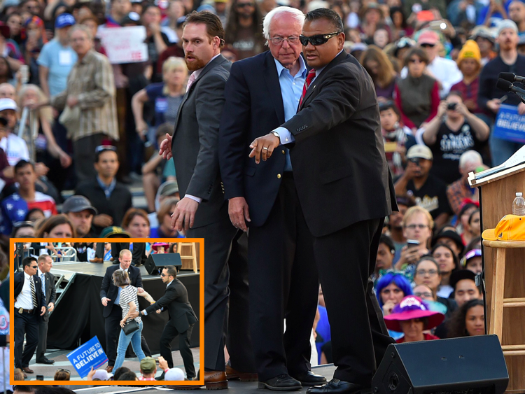 Animal Activists Rush Stage at Bernie Sanders Rally in Oakland