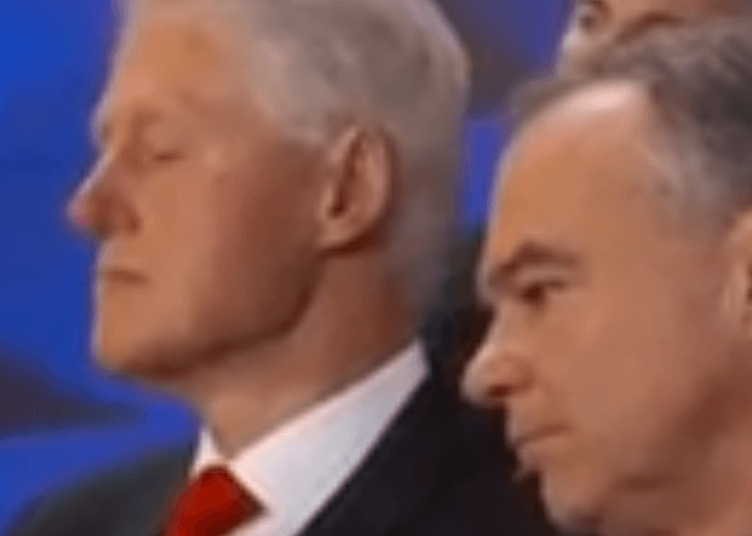 Did Bill Clinton Fall Asleep During Hillary's DNC Speech?
