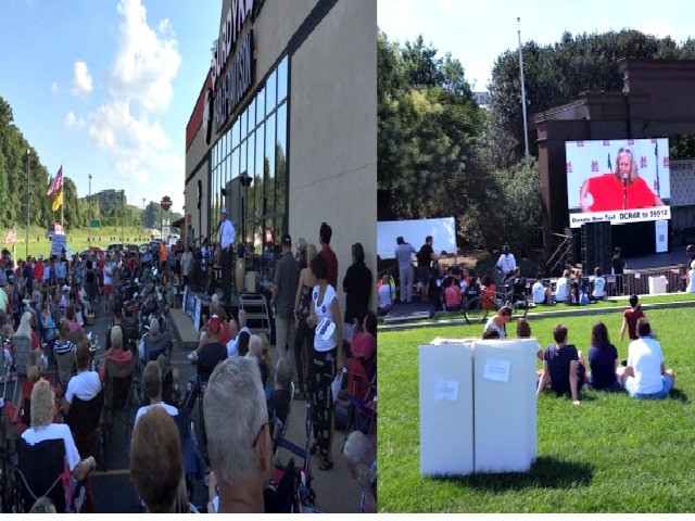Crowd at Tea Party for Trump Rally in St. Louis Rivals Size of Soros ...