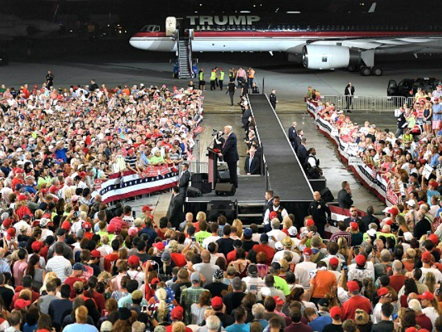 No Post-Debate Letdown for Trump --- Draws Enormous Crowd in Central ...