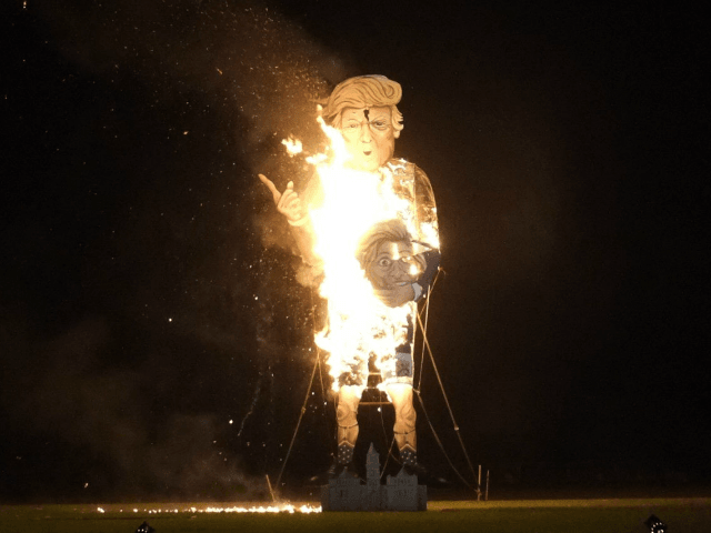 PICTURES: Huge Donald Trump Effigy Burned in England
