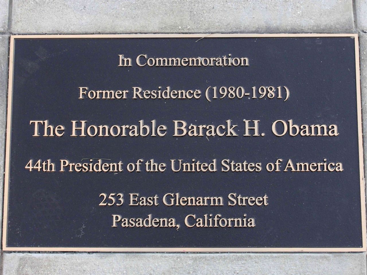 Obama's College Days Memorialized in Pasadena Plaque