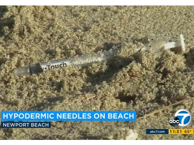 100s of Hypodermic Needles Wash Ashore in Newport Beach