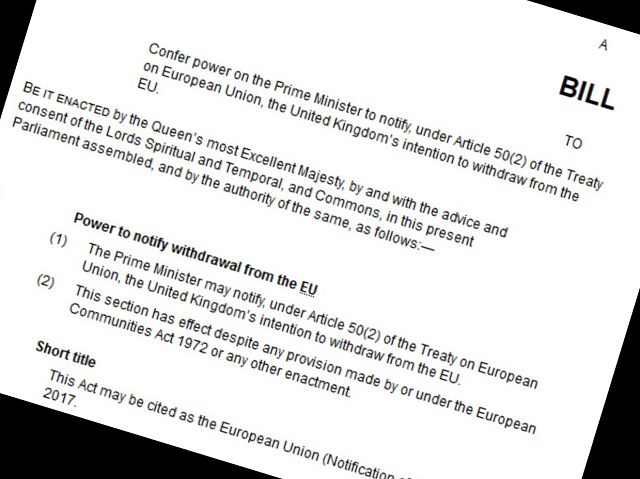 Article 50 Bill Published, Will Be Fast-Tracked