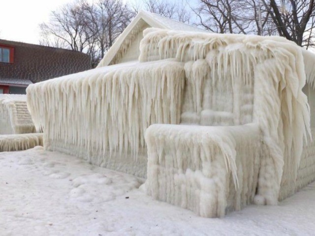 WATCH: House in Upstate New York Is Completely Covered in Ice