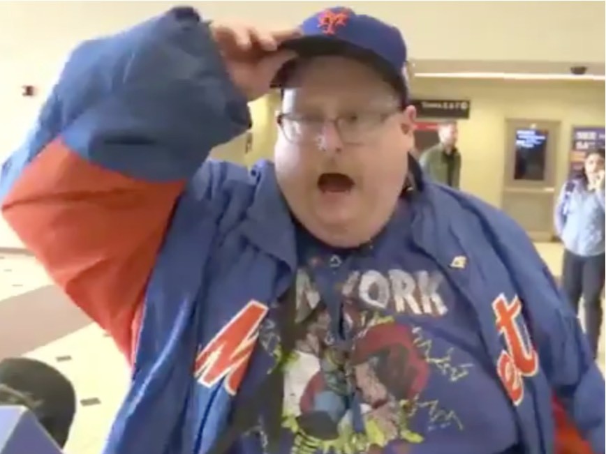 Watch: Mets Fan Irate About Missing Opening Day After NJ Transit Derailment