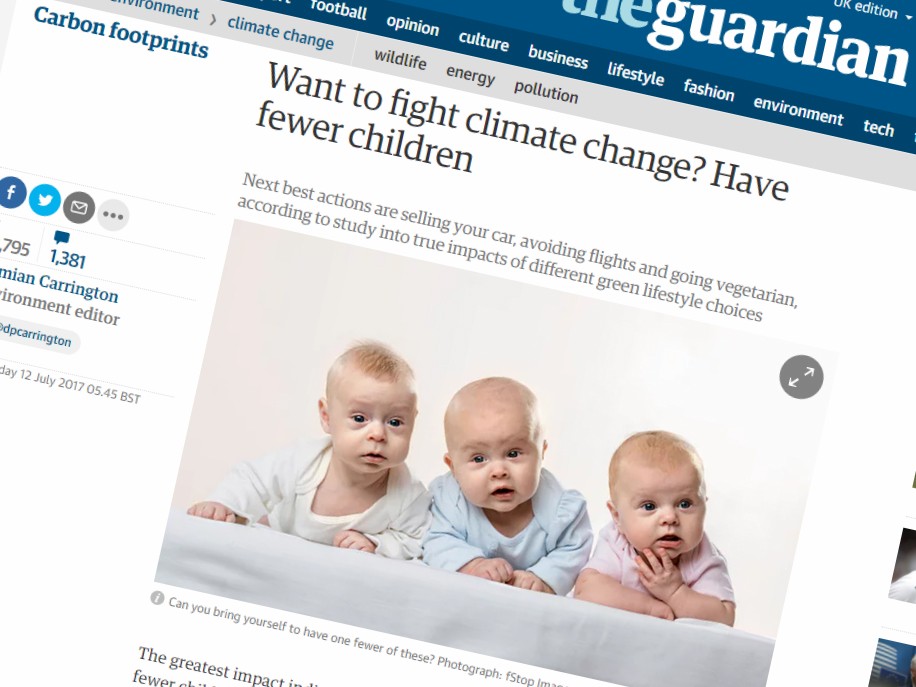 Guardian: Save The Planet, Have Fewer Children