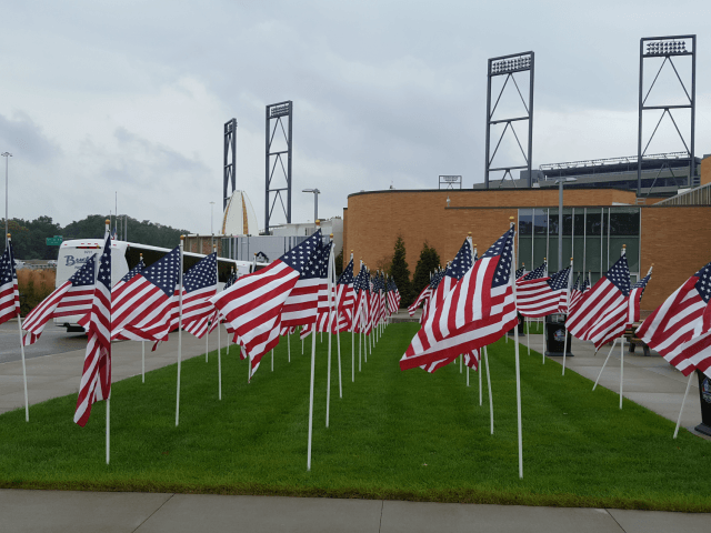 Football Hall of Fame Plants 300 Small American Flags on Grounds for ...