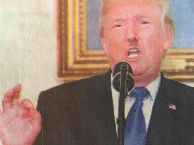Newspaper Apologizes for Trump Photo with Mustache Resembling Adolf Hitler