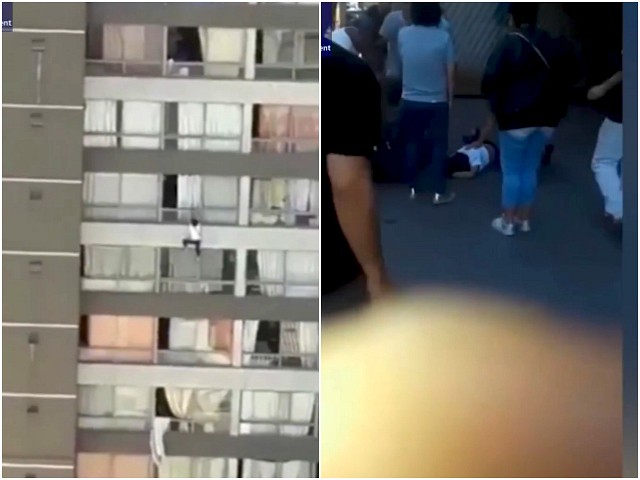 WATCH: Man Breaks Woman's Fall from Ninth-Floor Balcony in Chile