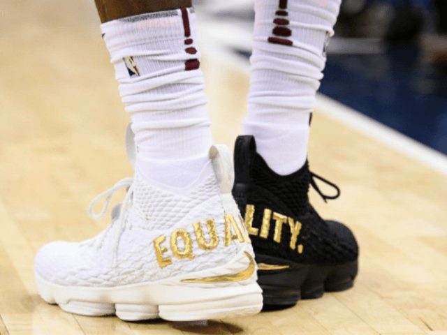 LeBron Wears 1 Black Shoe, 1 White Shoe Saying 'Equality'