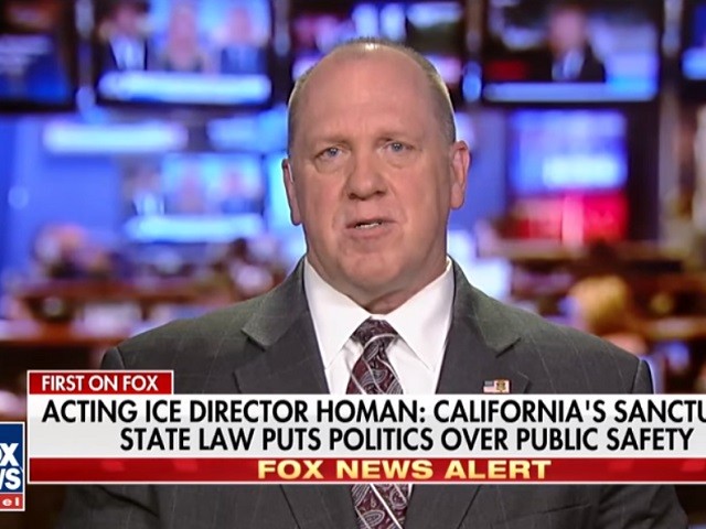 ICE Director Homan to DoJ: Make Sanctuary Cities Accountable --- Charge ...