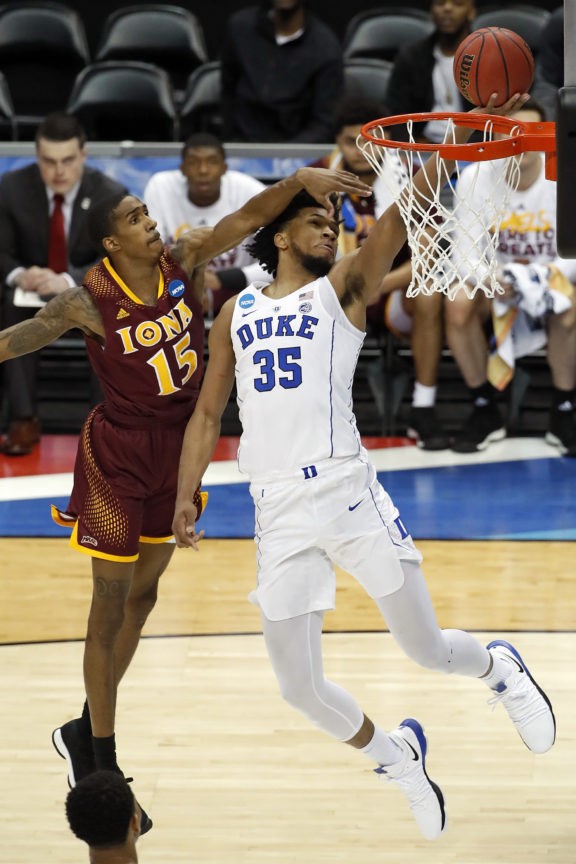 Bagley, Duke rout Iona 89-67, breeze into second round - Breitbart