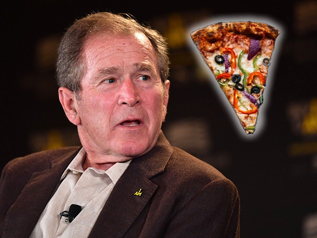 George W. Bush Delivers Pizza to Secret Service, Calls for Government ...