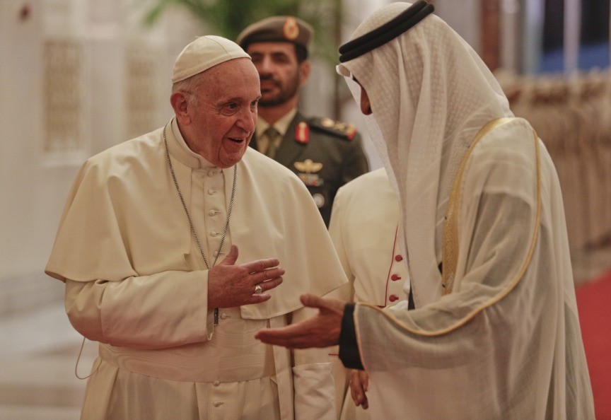 The Latest: Abu Dhabi crown prince welcomes Pope Francis - Breitbart