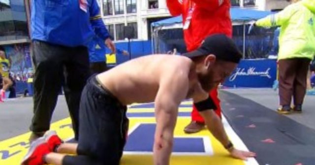 WATCH: Former Marine Running Boston Marathon for Fallen Comrades Crawls ...