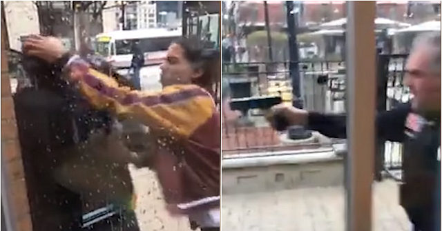 WATCH: Security Guard Draws Gun While Under Attack, Ends Assault