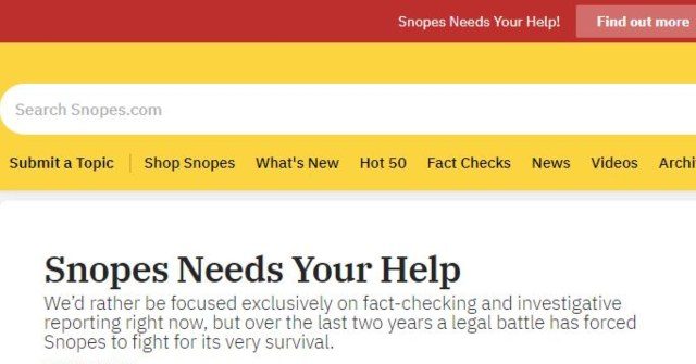 Report: Snopes' Ongoing Legal Battles Makes 'Fact-Checking' More ...