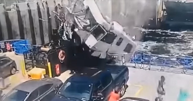 Motorhome Hurtles over Drawbridge, Crashes into Ferry