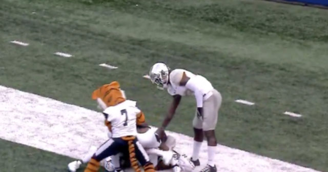 WATCH: Jackson State Tigers Mascot Penalized for Jumping Into Touchdown ...