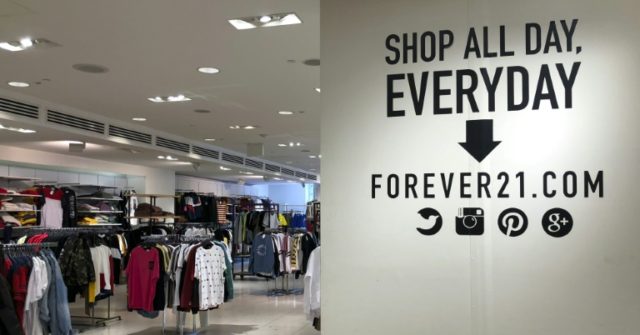 Fast-fashion retailer Forever 21 files for bankruptcy - Breitbart