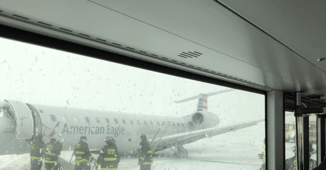 WATCH: Jet Slides Off Icy Runway at Chicago's O'Hare Airport