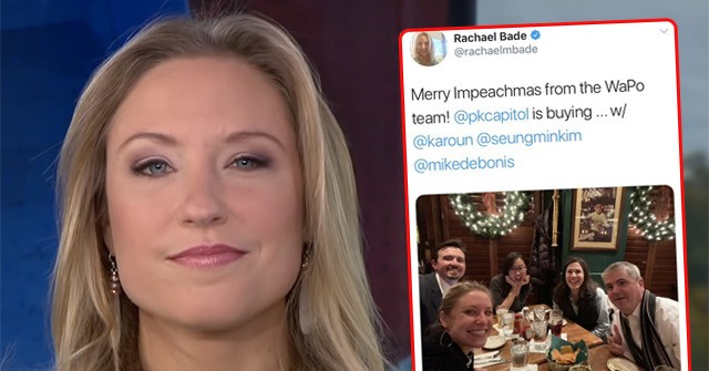 WaPo's Rachael Bade Says Her ‘Merry Impeachmas' Celebration Was ...