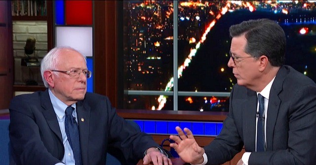 Watch: Bernie Sanders Tells Colbert He Won’t Stop Flying Private Jets ...