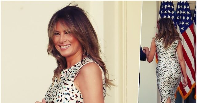 Fashion Notes: Melania Trump Gets Colorful in Tangerine Manolo Blahniks