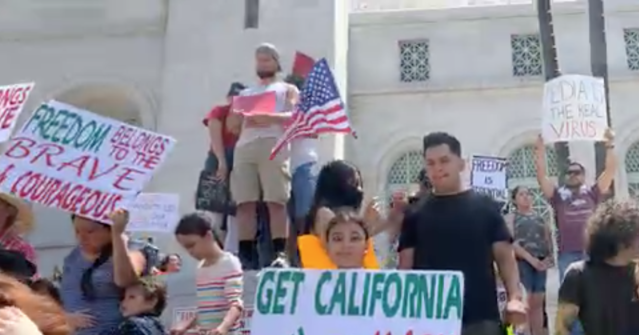 Watch: May Day Protest to Reopen America in Los Angeles