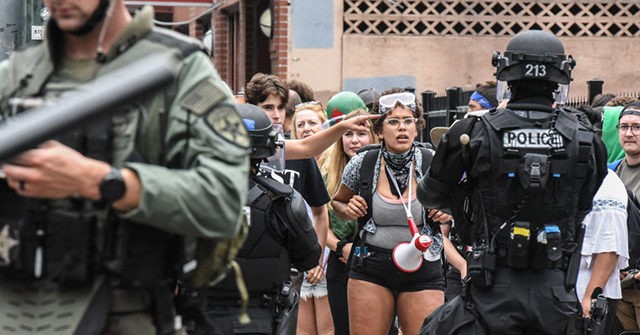 Portland Police: Protesters Tried to Burn Down Precinct with Officers ...