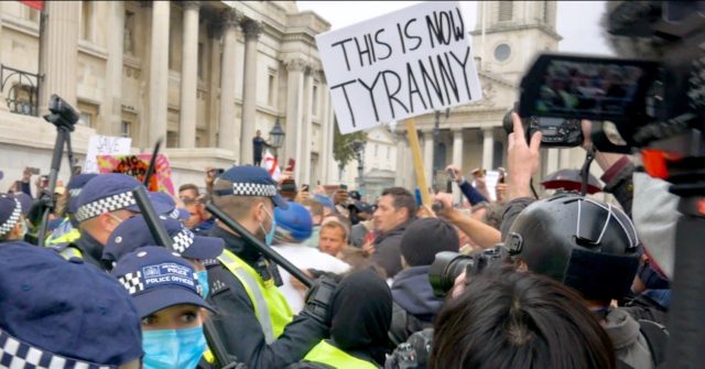 Watch: Police Storm, Forcibly Shut Down Anti-Lockdown Protest in London