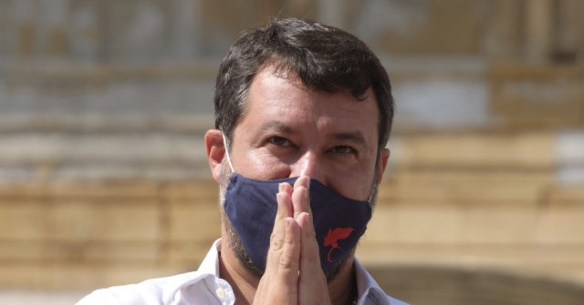 Matteo Salvini Wears 'Trump 2020' Mask in Italian Parliament