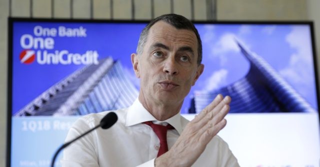 Italian bank UniCredit shares sink on CEO departure - Breitbart
