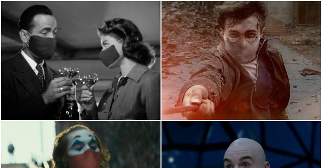 Hollywood Editing Classic Movie Characters for Ads Promoting Masks