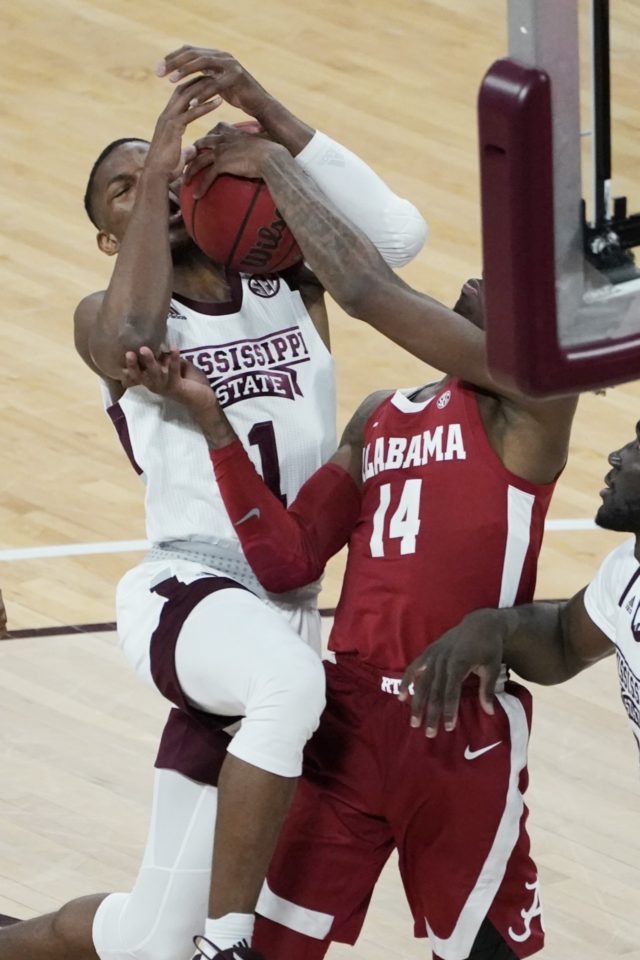 No. 6 Alabama holds off Mississippi State 64-59 to win SEC - Breitbart