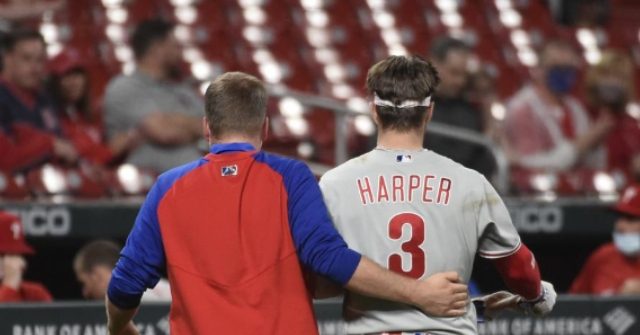 WATCH: Phillies’ Bryce Harper Hit by Pitch in Face, 'Feels Good'