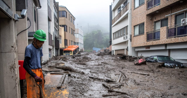 VIDEO: Twenty People Missing After Mudslides in Japan