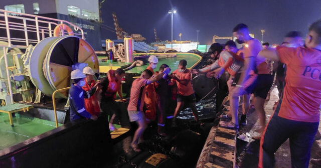 Philippine ferry carrying 82 people catches fire; 73 rescued - Breitbart