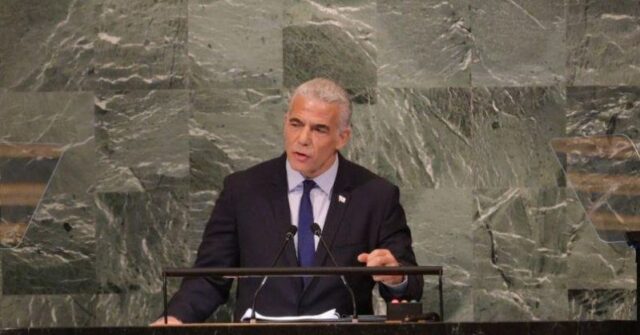 Lapid Lauds 'Two-state Solution' with Palestinians at UN, Prompting Outcry