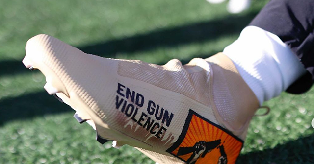 Commanders Running Back Wore Gun Control Cleats on Sunday