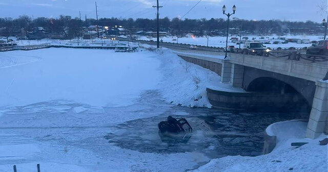 WATCH-- Teen Helps Rescue Man, Dog When Jeep Falls Through Ice