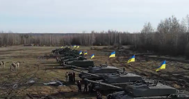 Western Tanks Roll Into Ukraine