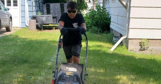 Fargo Boy Mows First Responders' Lawns for Free